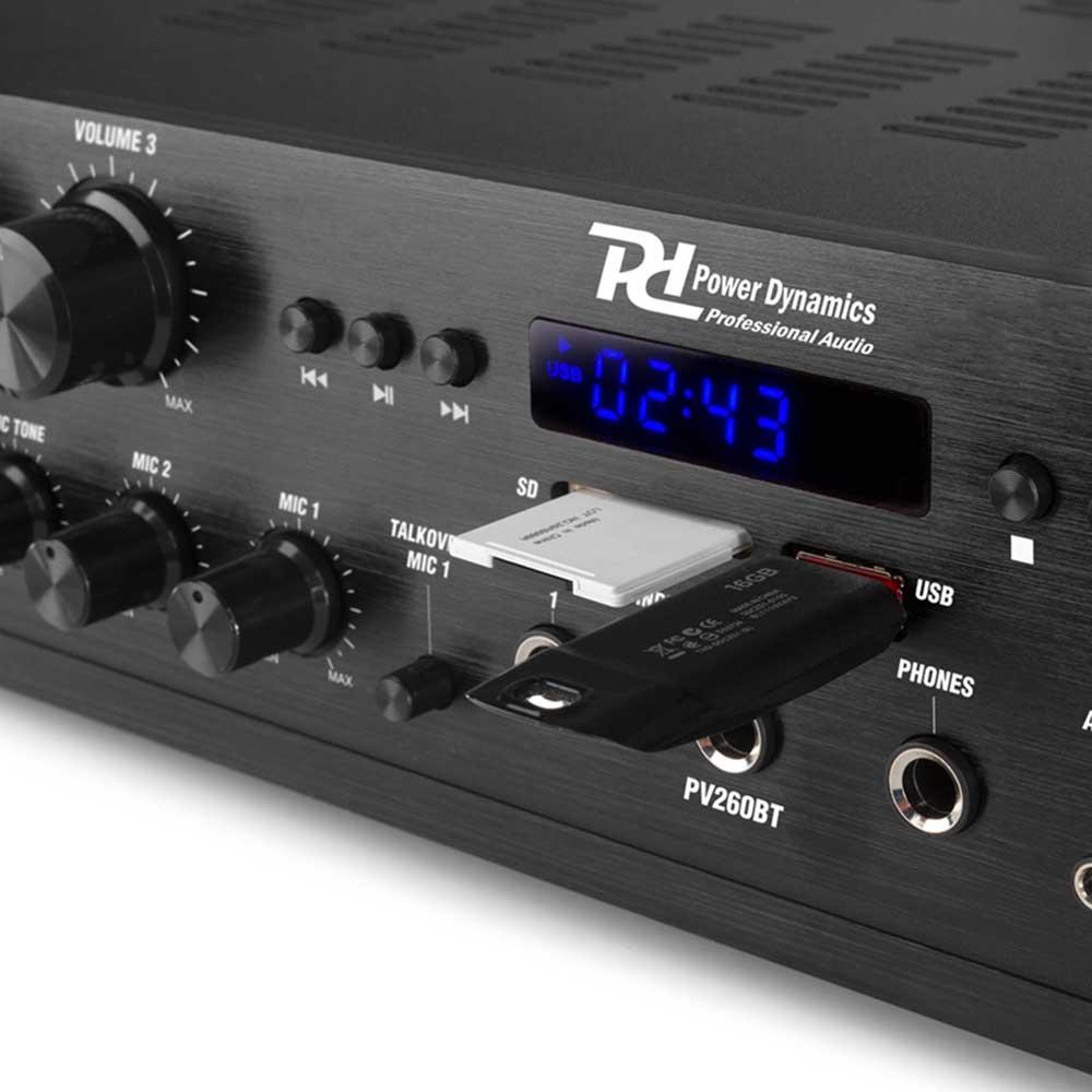 Power Dynamics PV260BT 6-Channel Amplifier System 6x 100W